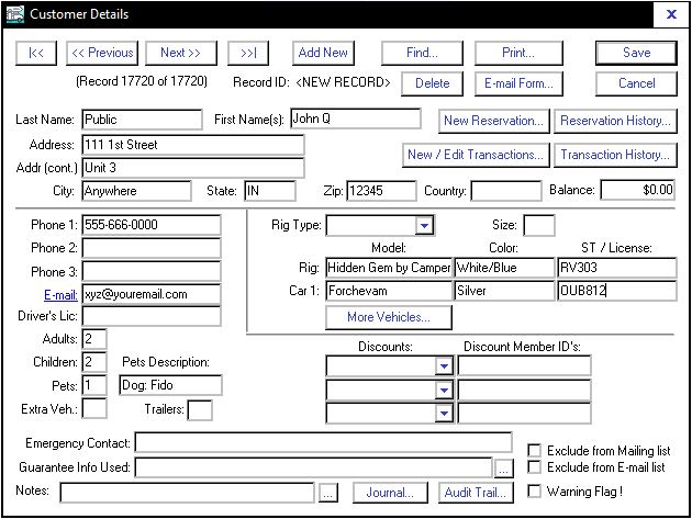Cass County: France Park: Rates & Reservations