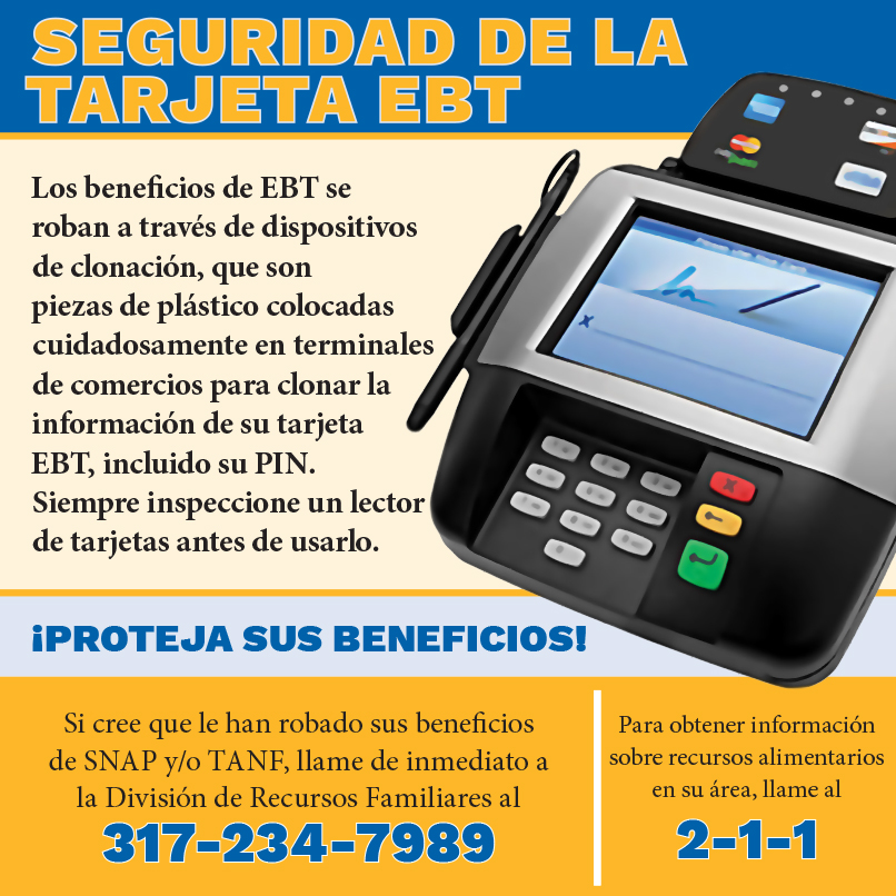 FSSA: DFR: SNAP benefit fraud by card skimming, card cloning and other similar methods