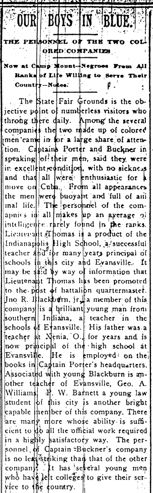 IHB: Black Soldiers in the War