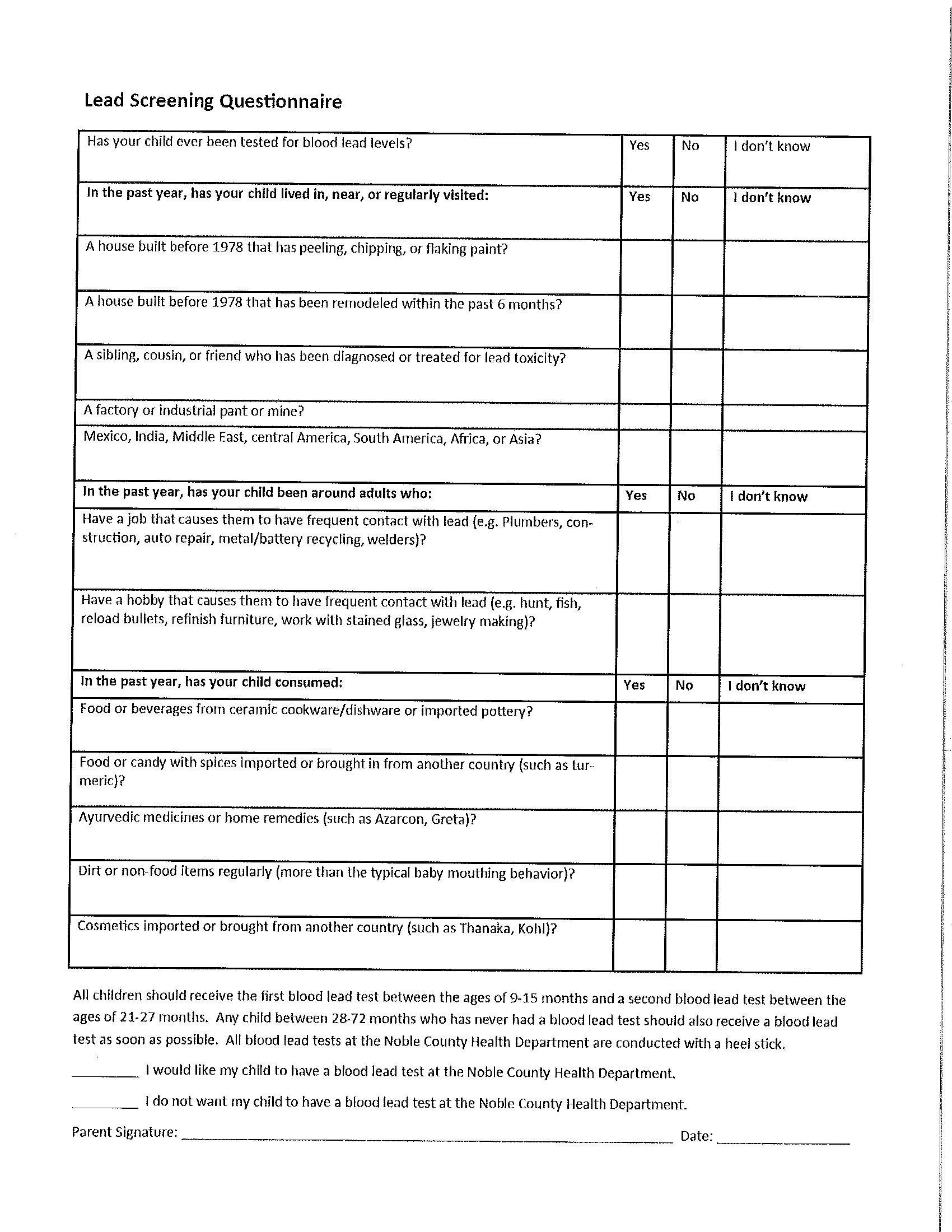 Noble County: Health Clinic