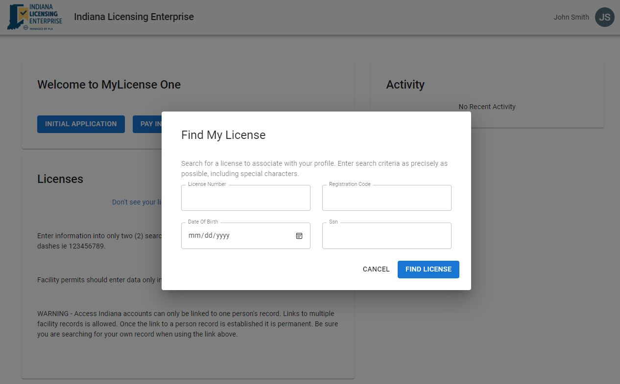 PLA: PLA Online Services: MyLicense One Guide